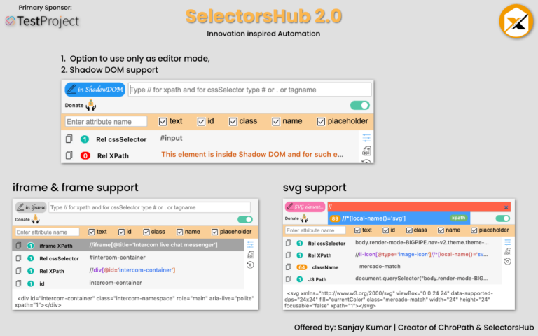 SelectorsHub – Innovation Inspired Automation!!