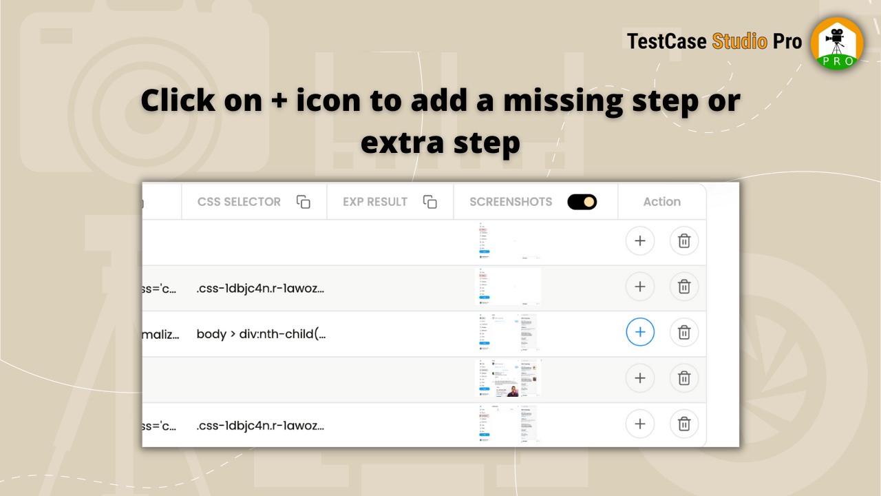 TCS PRO Add and Delete Step - SelectorsHub