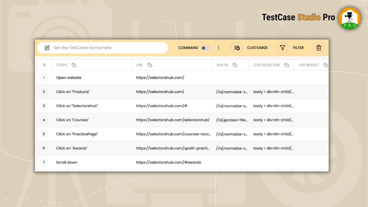 TCS PRO URL - SelectorsHub