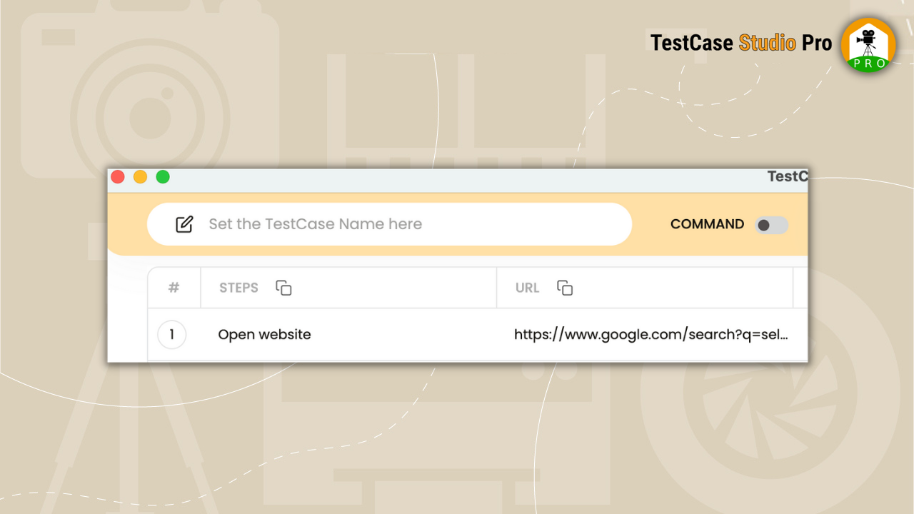 TCS PRO Set TestCase Name - SelectorsHub