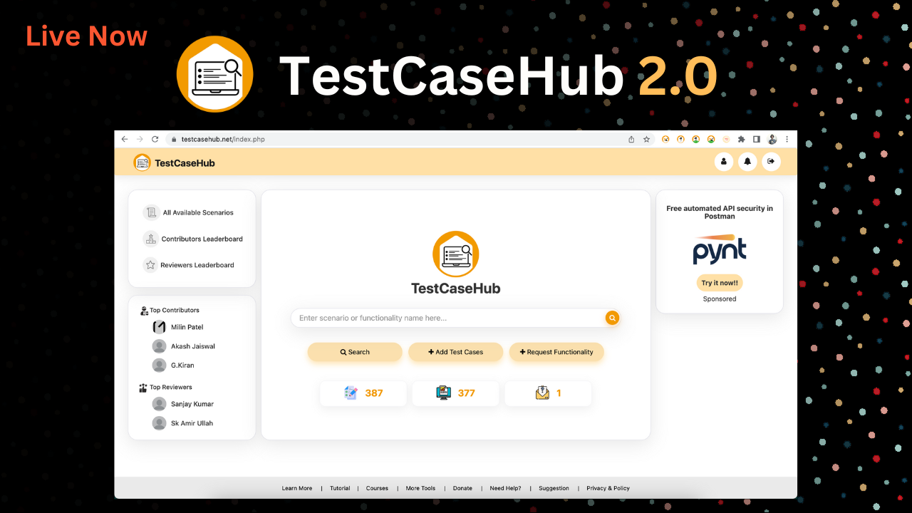TestCaseHub 2.0 is Live Now!! - SelectorsHub