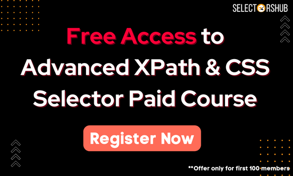 Advanced XPath and CSS Selector Udemy Course for Free - SelectorsHub