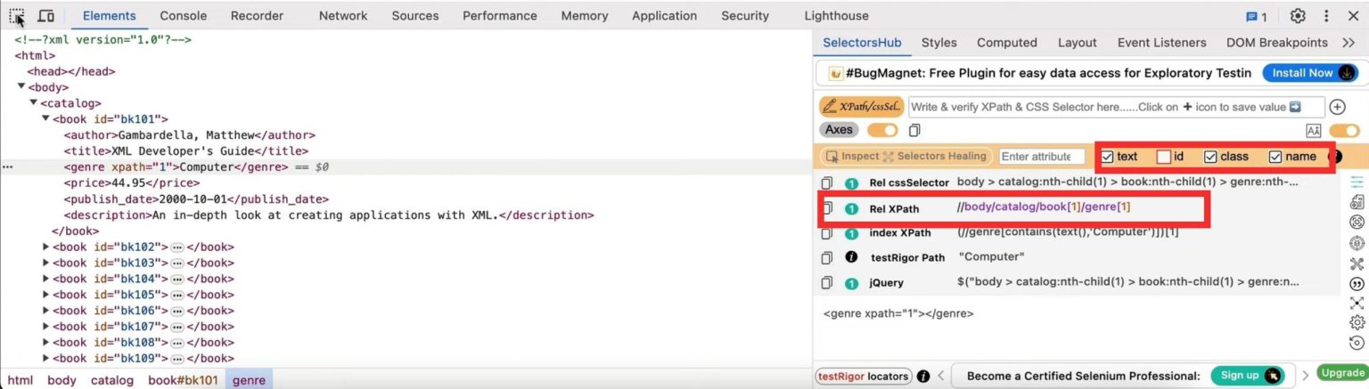 How to Generate XPath Automatically for XML Elements with SelectorsHub ...