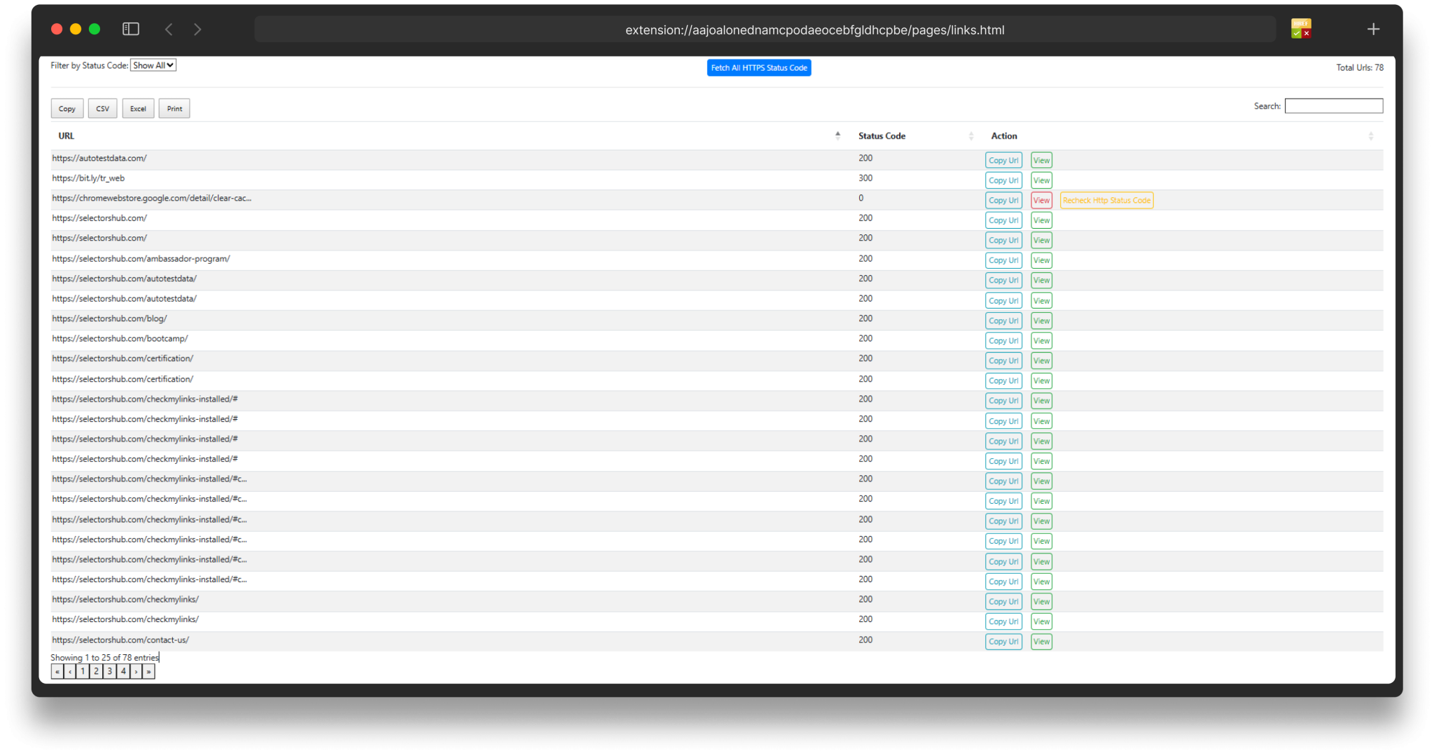 Check My Links - Link checker that crawls through webpage and looks for broken links.