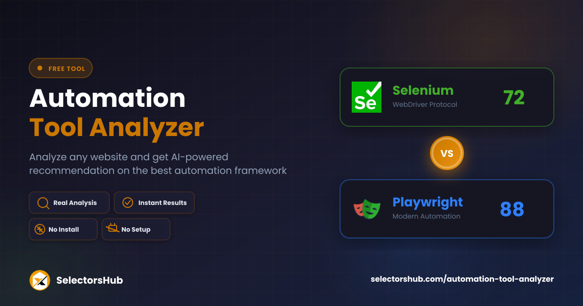Automation Tool Analyzer - SelectorsHub